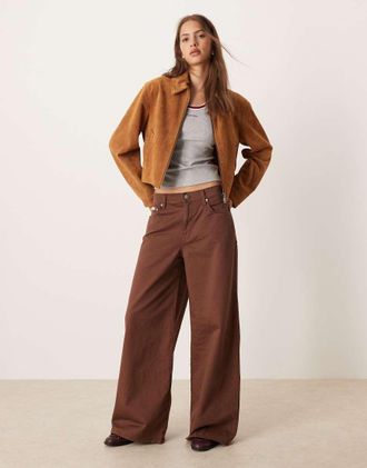 Calvin Klein Jeans Pantalon chino ultra ample - Marron moka-Brown