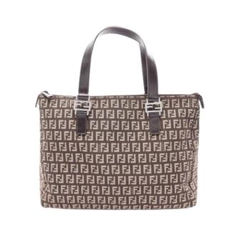 Fendi Sac cabas Pre-owned en toile - Femme - Pre-owned - Brun - Taille: ONE Size