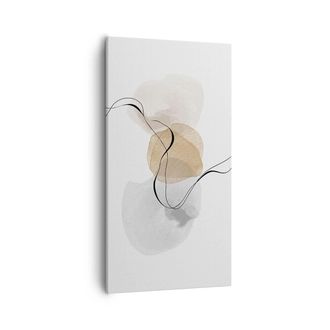 Arttor Bilder auf Leinwand 55x100cm Leinwandbild mit Rahmen Abstrakt minimalistisch Aquarell Gro&szlig; Wanddeko Bild Schlafzimmer Deko Wandbilder Dekoration Wohnz