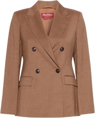 Max Mara Blazer crois&eacute; sur mesure - Femme - Vestes - Brun - Taille: 38 FR