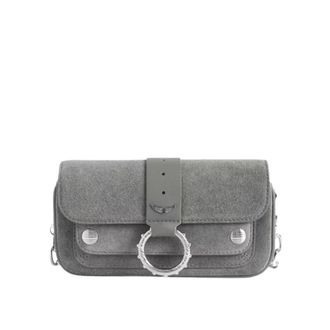 Zadig&Voltaire Kate Wallet Suede - Femme - Sacs - Gris - Taille: ONE Size