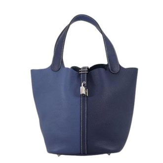Herm&egrave;s Sac seau vintage Pre-owned - Femme - Pre-owned - Bleu - Taille: ONE Size