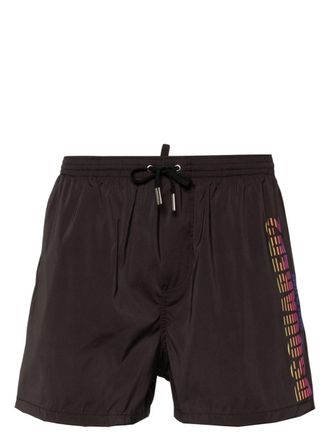 Dsquared2 Badeshorts mit Logo-Print - Schwarz