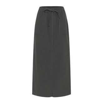 Kaffe Femme, Jupes, Noir, Taille: 44 FR Jupe Noire avec Fentes Lat&eacute;rales