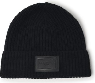 Dolce & Gabbana Bonnet en cachemire noir Dolce & Gabbana