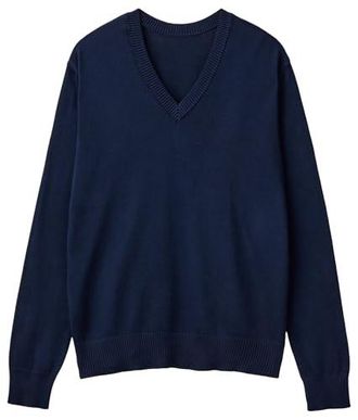 Benetton Maglia Scollo V M/L 103cd10be Sweater, Bleu, M Femme
