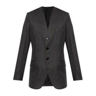 Jil Sander Herringbone-Muster Blazer - - Jackets - Damen - Grau - L