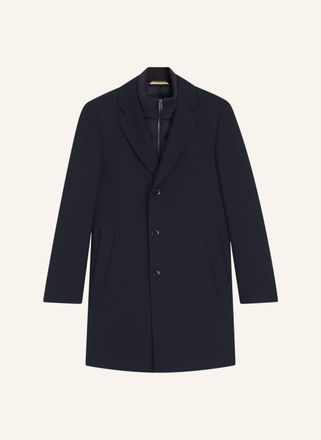 HUGO BOSS Klassischer Mantel H-Hyde-Bib-254 Slim Fit blau