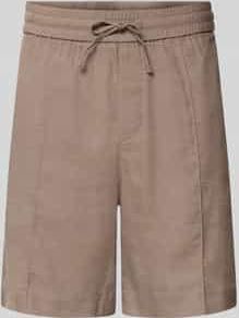 HUGO BOSS Straight Fit Chinoshorts aus Leinen-Lyocell-Mix Modell CINO