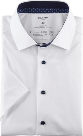 Olymp Olymp, Homme, Chemises, Blanc, Taille: 8XL 24/7 Luxor Modern Fit Shirt