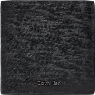 Calvin Klein Geldbörse Saffiano Ew Slim Trifold W Card LV04D1075G Schwarz