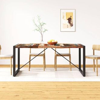 vidaXL Vidaxl - Table à manger Bois de récupération massif 180 cm