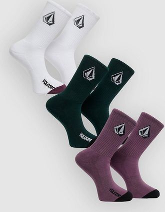 Volcom Full Stone 3 Pk Kids Socken multi