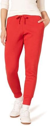 Amazon Essentials Pantalon De Jogging À Revers En Polaire (disponible En Grande Taille) Femme, Rouge, 5XL Grande taille