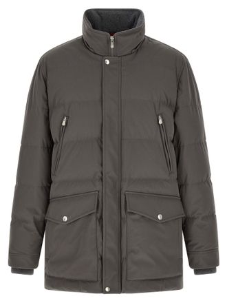 Brunello Cucinelli Goose Feather Quilted Parka - Gray