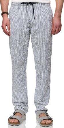 Indicode Herren INWebb Seersuckerhose aus Baumwolle | Herrenhose Freizeithose M&auml;nner Navy, XXL