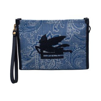 Etro Medium Paisley Clutch - - Bags - Damen - Blau - ONE SIZE