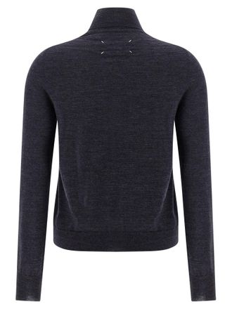 Maison Margiela Fine Wool M&eacute;lange Turtleneck Sweater - Charcoal