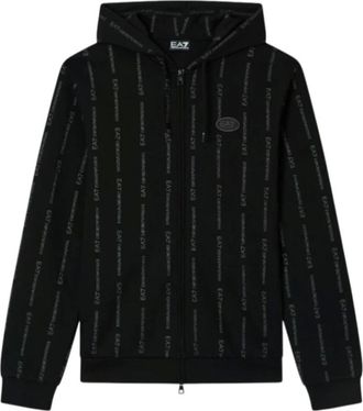 Emporio Armani Emporio Armani Ea7, Homme, Sweatshirts et sweats &agrave; capuche, Noir, Taille: XL Graphic Series Zip-through