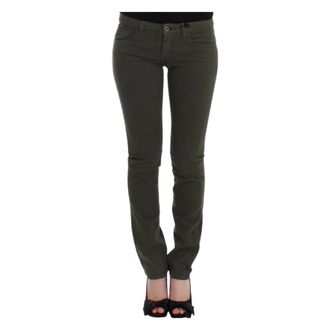 Costume National Gr&uuml;ne Slim Fit Designer Jeans - - Jeans - Damen - Gr&uuml;n - W26