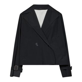 Max Mara Zweireihige leichte Jacke - - Jackets - Damen - Schwarzk - 3XS