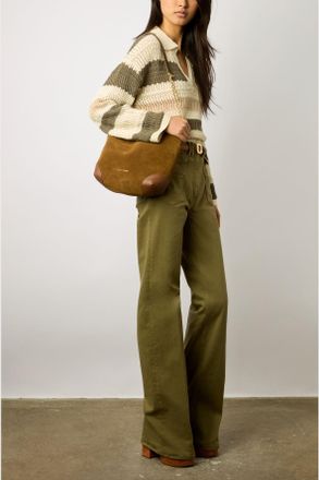 Gerard Darel Polo en coton ajour&eacute; ray&eacute; - LEA - Ecru