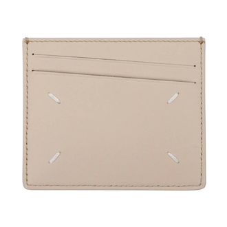 Maison Margiela Femme, Accessoires, Beige, Taille: ONE Size Porte-cartes en cuir avec plusieurs fentes