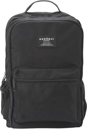 Kor&ouml;shi Sac &agrave; dos avec plusieurs poches et compartiments s&eacute;par&eacute;s par fermetures &eacute;clair de couleur noire, de couleur noire, Noir, Taille Unique