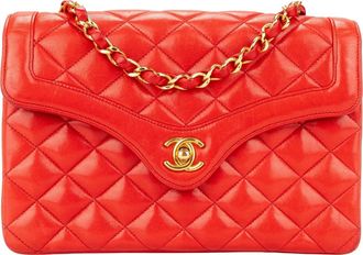 Chanel Crossbody Bags - Chanel Quilted Lambskin 24K Gold Single Flap Cross - Gr. unisize - in Bunt - f&uuml;r Damen