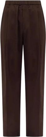 Laneus Femme, Pantalons, Brun, Taille: 46 FR Pantalon avec Broderies D&eacute;tail