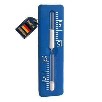 TFA Dostmann Moderne Sauna-Sanduhr Sandy, 40.1043.06, 15-Minuten-Skala, hitzebest&auml;ndige Silikonh&uuml;lle, analog, Ozean-blau