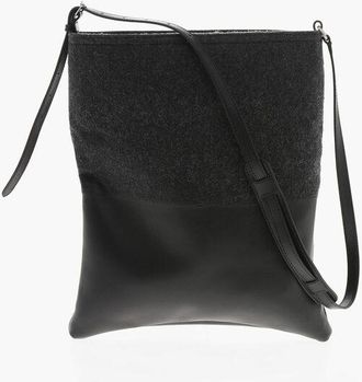 Dries Van Noten Leather and Fabric Shoulder Bag Gr&ouml;&szlig;e Unica