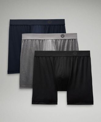 lululemon Boxer Always In Motion Trio pour Hommes - 13 cm - Noir/Gris/Bleu - Taille 3XL