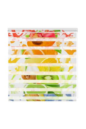 Estoralis | K&Uuml;CHE | Doppelrollo Nacht und Tag | Bedrucktes Duo-Rollo | C-1219 | 130 x 180 cm. (Breite/H&ouml;he) Stoffgr&ouml;&szlig;e 127 x 175 cm. | Rollos f&uuml;r Fenster und T&uuml;