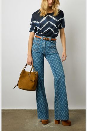 Gerard Darel T-shirt tie and dye en lin - MAROI - Indigo