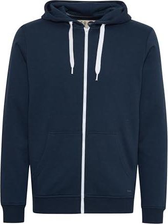 Solid SDOlli Zip-Hood Homme Veste en Sweat Veste à Capuche Hoodie avec Capuche Cordon de Serrage Fermeture éclair Poche Kangourou Regular Fit, Taille:M, Cou