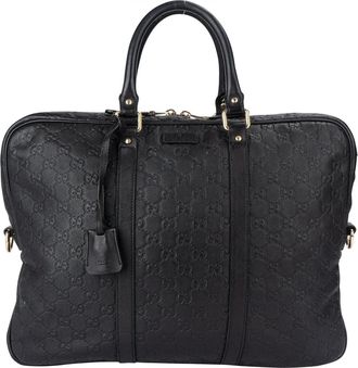 Gucci Crossbody Bags - Gucci GG Leather Monogram Business Handbag - Gr. unisize - in Bunt - f&uuml;r Damen