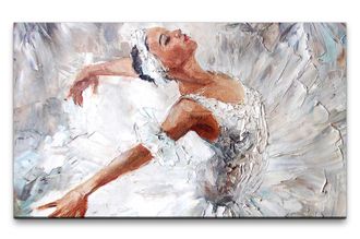 Paul Sinus Art Bilder XXL süße Ballerina 120x70cm Wandbild auf Leinwand