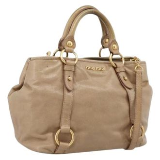 Miu Miu Sac &agrave; main Pre-owned - Femme - Pre-owned - Beige - Taille: ONE Size