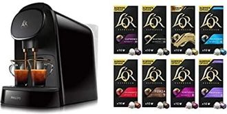 Philips LOR Barista LM8012/60 Machine &agrave; caf&eacute; &agrave; capsules Piano Noir + 80 capsules LOr Assortiment