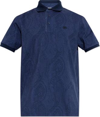 Etro Homme, Tops, Bleu, Taille: M Polo avec &eacute;cusson logo