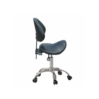 Generic Ergonomischer rollender Sattelhocker, h&ouml;henverstellbarer Sattelstuhl mit R&uuml;ckenlehne, geeignet for Massage, Sch&ouml;nheitssalons und Heimb&uuml;ros(Black)