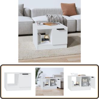 vidaXL Couchtisch Weiß 50x50x36 cm Holzwerkstoff - Couchtisch - Wohnzimmerstil - Weißer Tisch - Holzwerkstoff Möbel - Sideboard