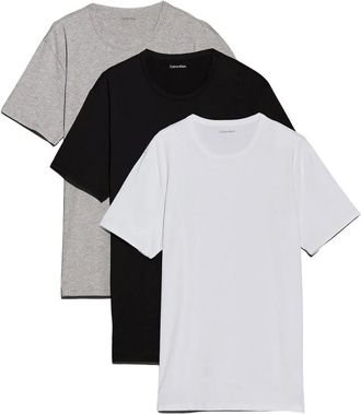 Calvin Klein Homme, Tops, Multicolore, Taille: S Lot de 3 T-shirts &agrave; Col Rond