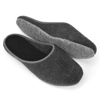 Pantoffelmann Chaussons en Feutre Lumière Devoir Anthracite - 46/47 EU