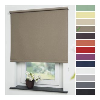 Liedeco Rollo, Fenster Rollo, Kettenzug-Rollo / 102 x 180 cm (Breite x H&ouml;he), caffee/Verdunkelnd, Abdunkelnd, Blickdicht/viele Farben, Gr&ouml;&szlig;en/Breiten 60-200 c