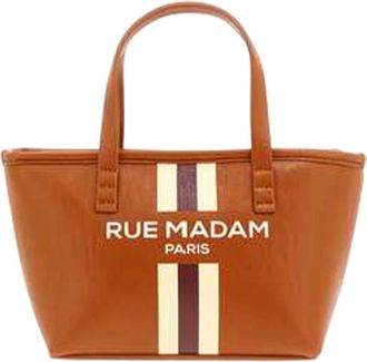Rue Madam Femme, Sacs, Brun, Taille: ONE Size Sac à Main Mini Shopping Tricolore