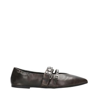 Ash Britnie Ballerina mit Nieten und Riemchen - - Shoes - Damen - Schwarzk - 38 EU