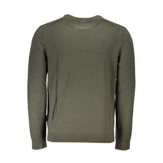 Napapijri Logo-Embroidered Crew Neck Sweater - Green