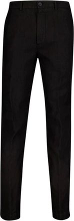 120% Lino Homme, Pantalons, Noir, Taille: 58 FR Pantalon en lin